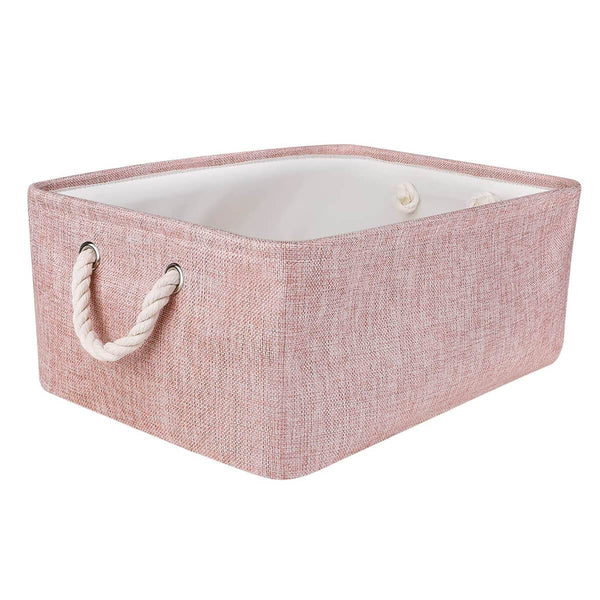 Pink storage boxes baskets store