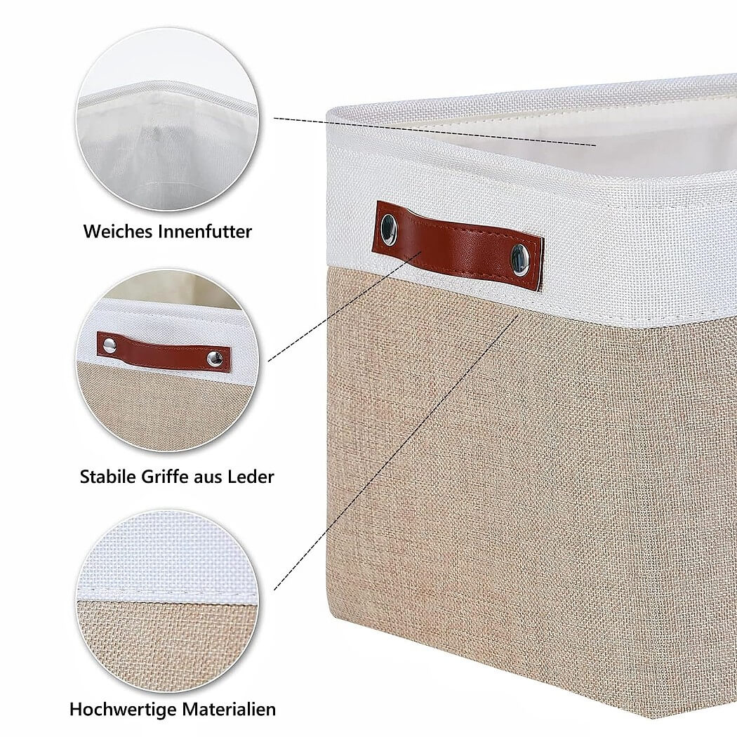 Set of 3 Foldable Fabric Storage Box Mangata
