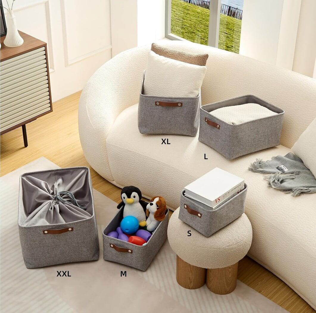Fabric Storage Boxes丨Foldable Toy Storage Box丨Storage Baskets with Lids ...