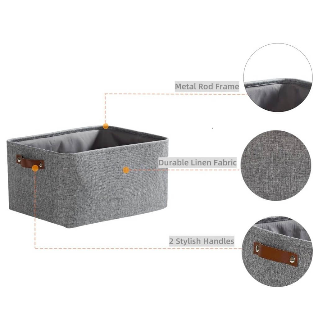 Fabric Storage Boxes丨Foldable Toy Storage Box丨Storage Baskets with Lids ...