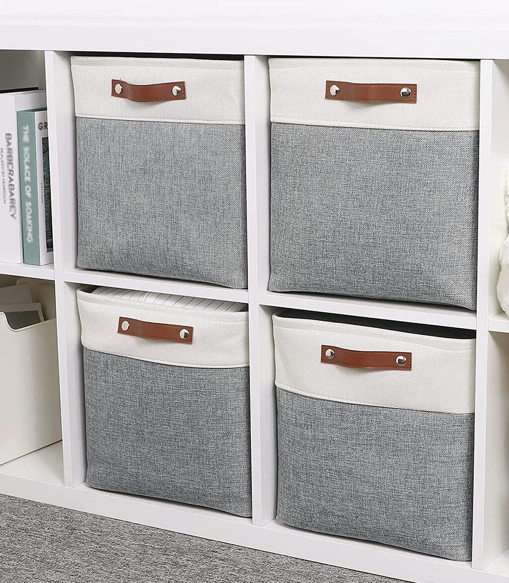 Canvas Storage Cube Box | 33cm Fabric Storage Basket for Toys | MANGATA ...