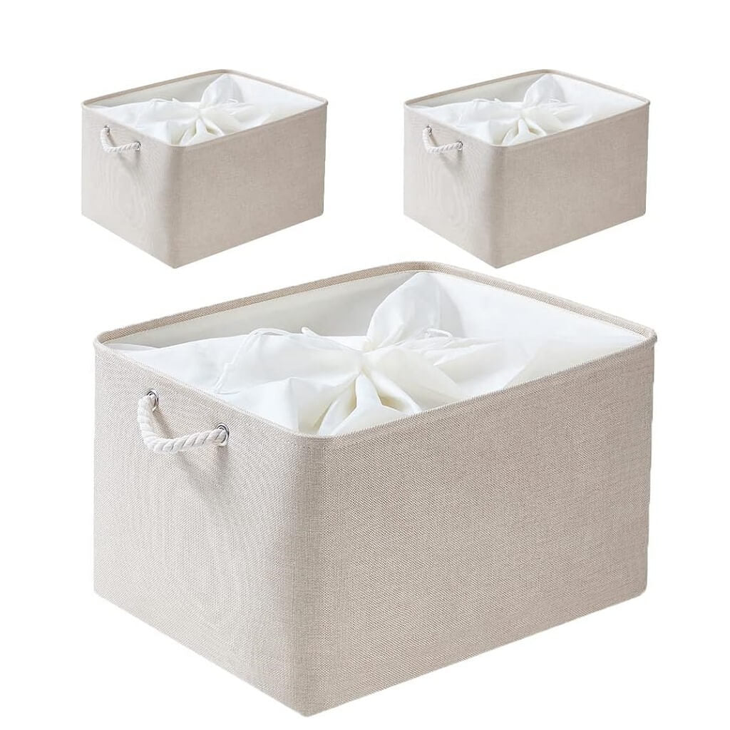 Long Storage Basket Ivory White – Mangata