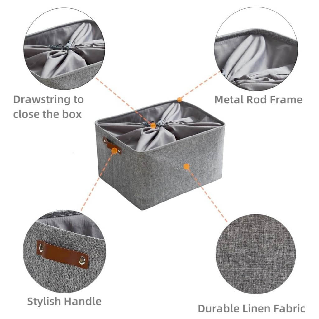 Fabric Storage Boxes丨Foldable Toy Storage Box丨Storage Baskets with Lids ...