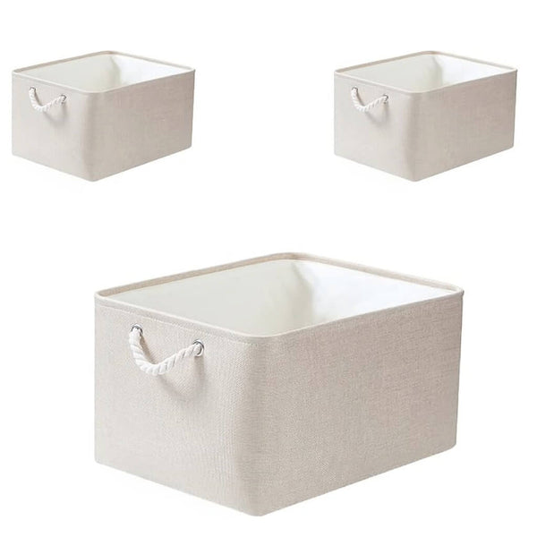 Long Storage Basket Ivory White – Mangata