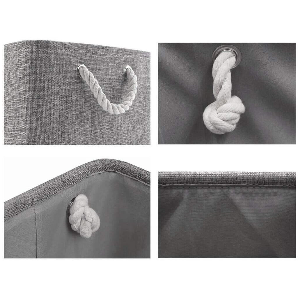 Fabric Storage Basket, Canvas Cube Storage Boxes 28cm for Cupboards ...