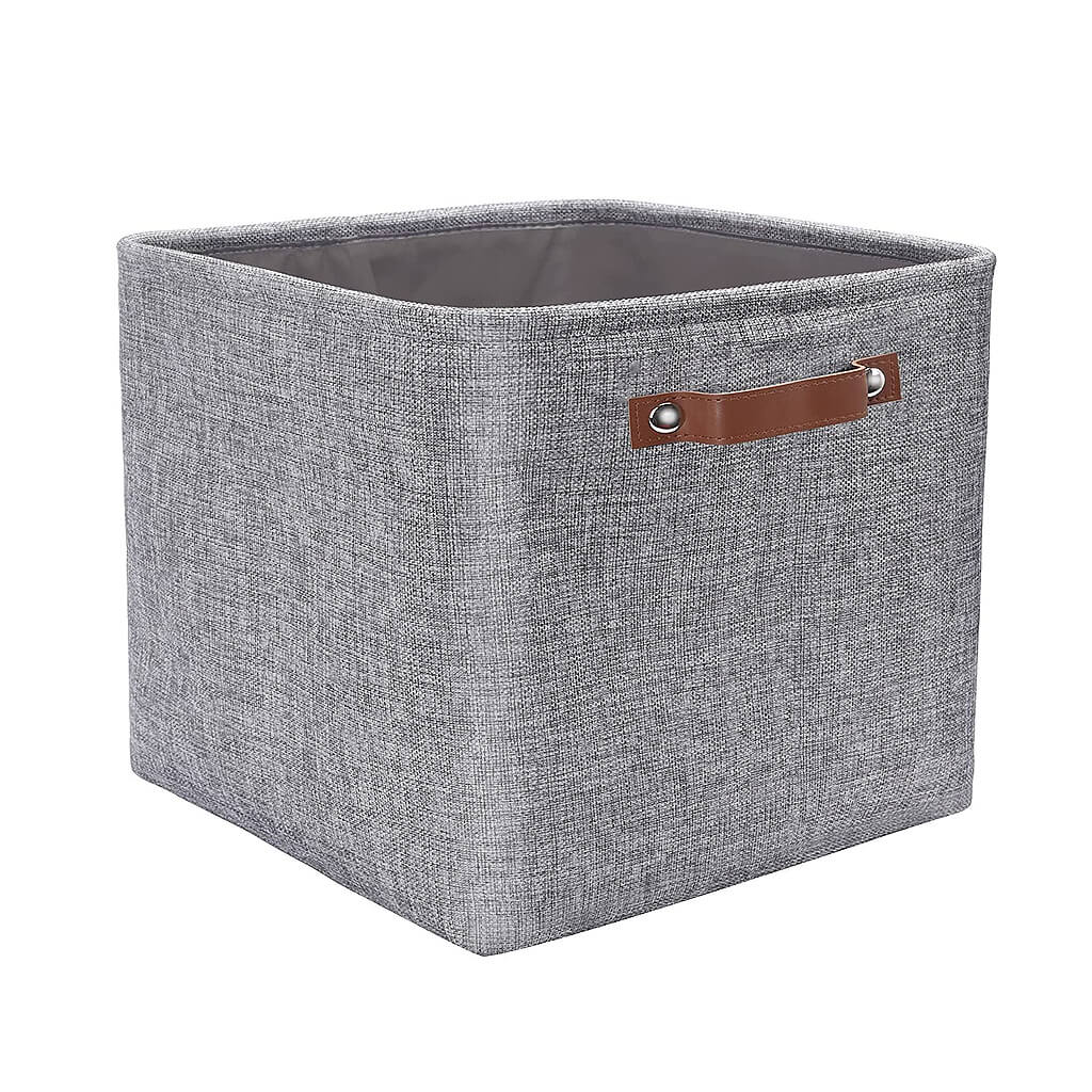 Storage Boxes Cube | 30cm Grey Fabric Storage Baskets for Toys Nursery ...
