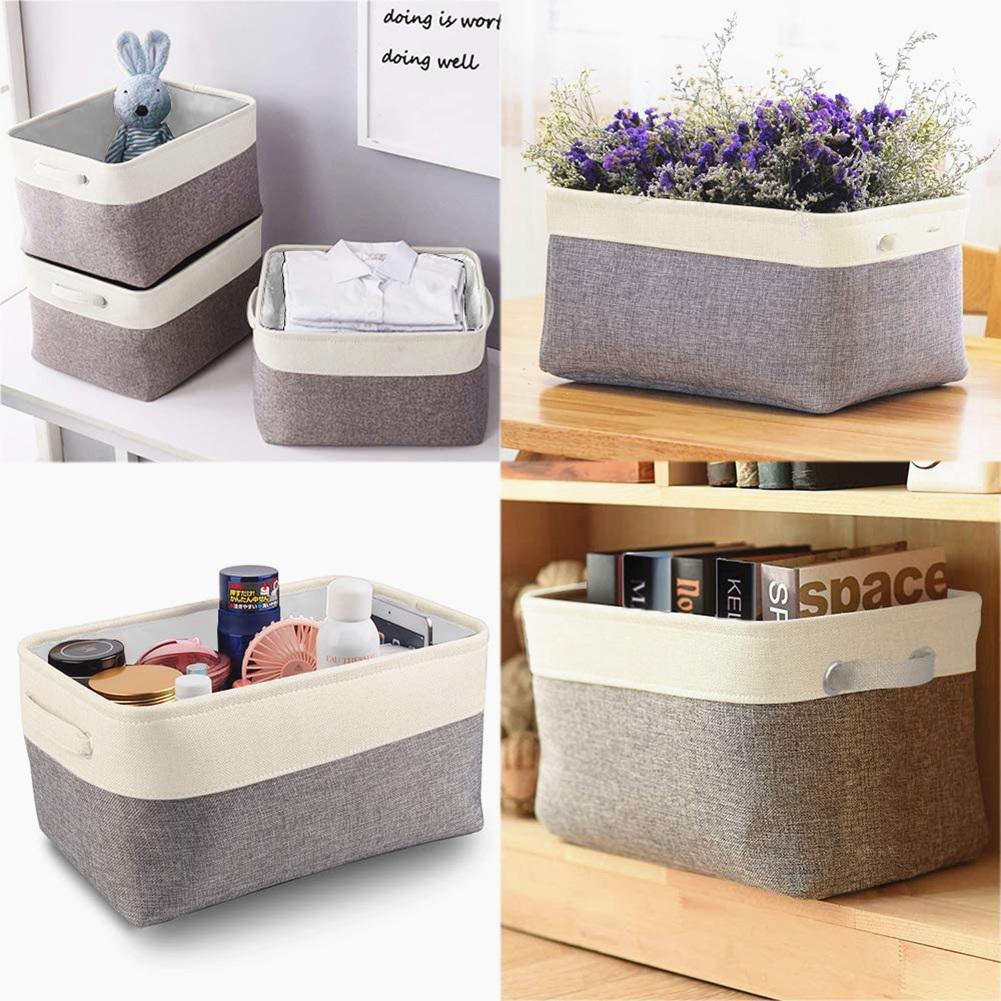 Fabric Storage Box | Mangata Large Canvas Storage Baskets for Cupboards ...