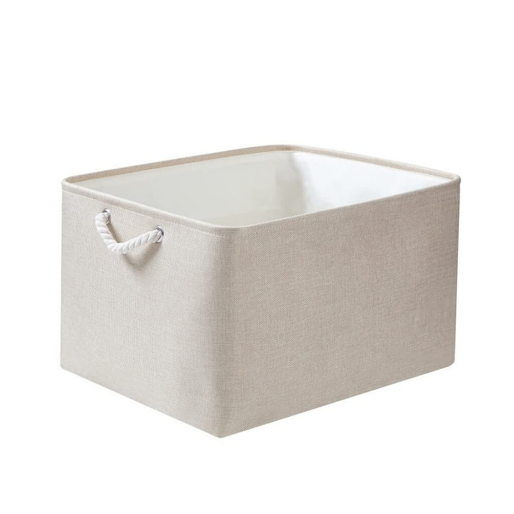 Long Storage Basket Ivory White – Mangata