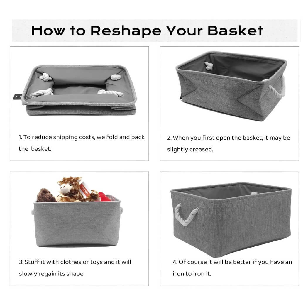 Long Storage Basket Ivory White – Mangata