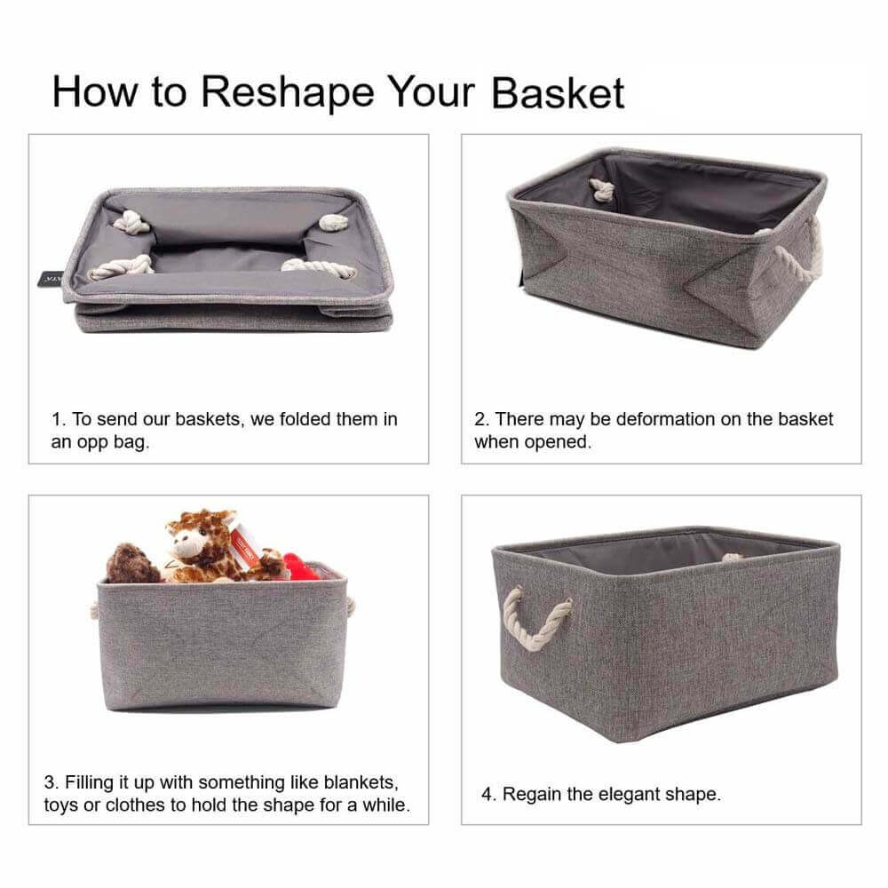 Fabric Storage Boxes丨Foldable Toy Storage Box丨Storage Baskets with Lids ...