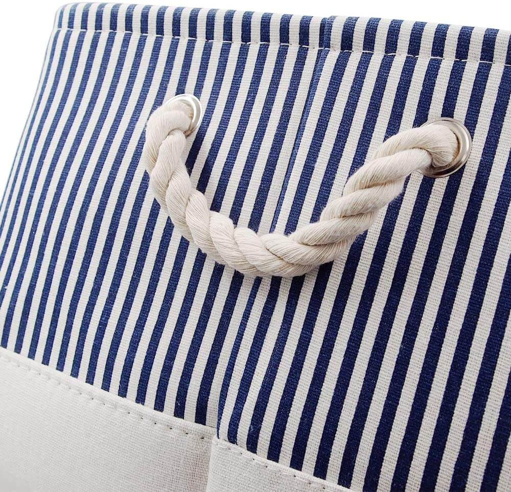 Stripe Fabric Storage Box with Rope Hand – Mangata
