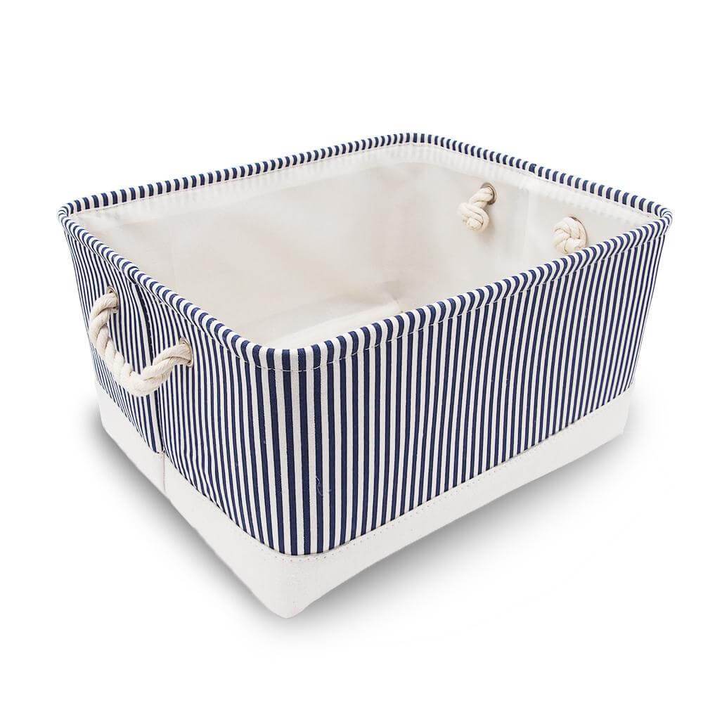 Stripe Fabric Storage Box with Rope Hand – Mangata