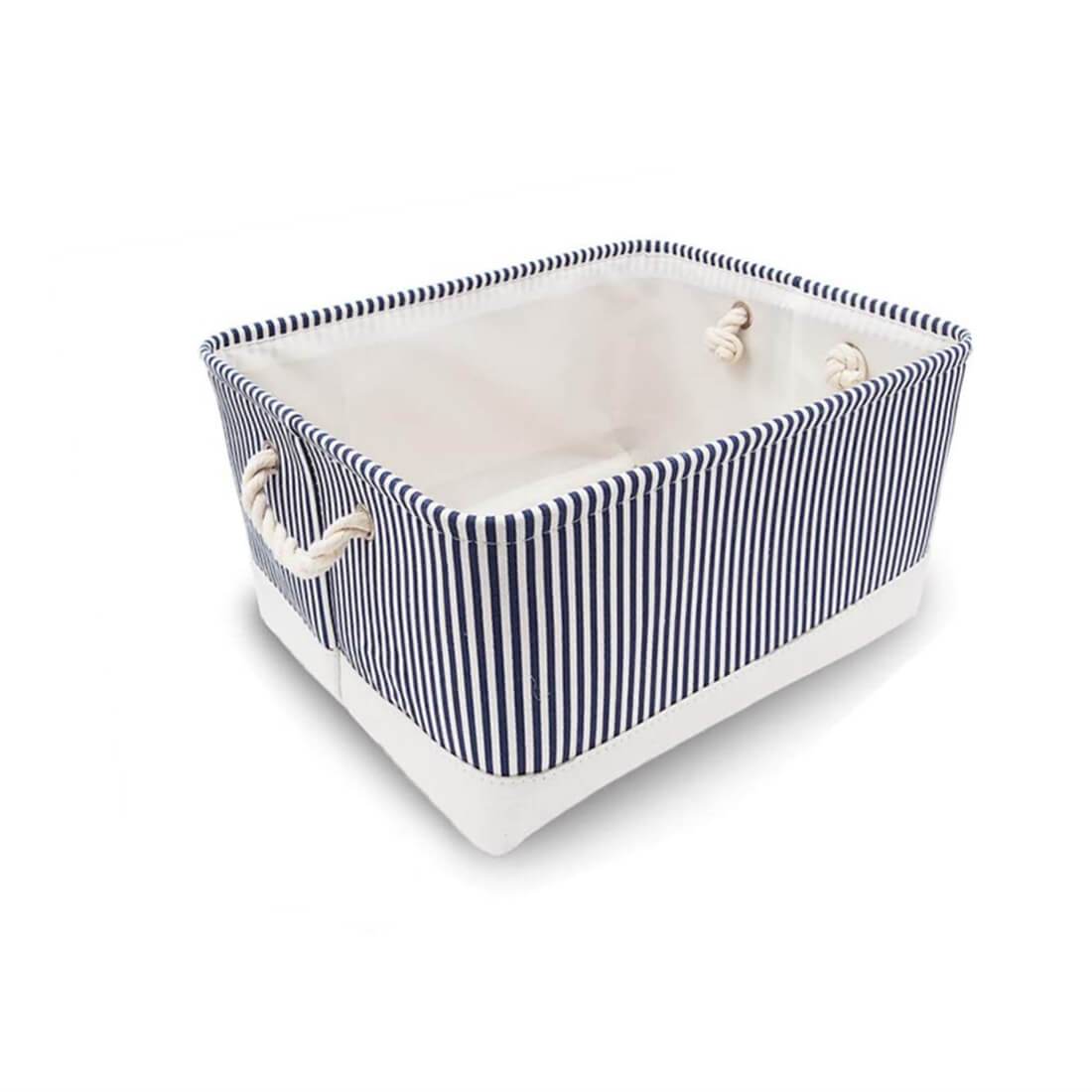 Stripe Fabric Storage Box with Rope Hand – Mangata