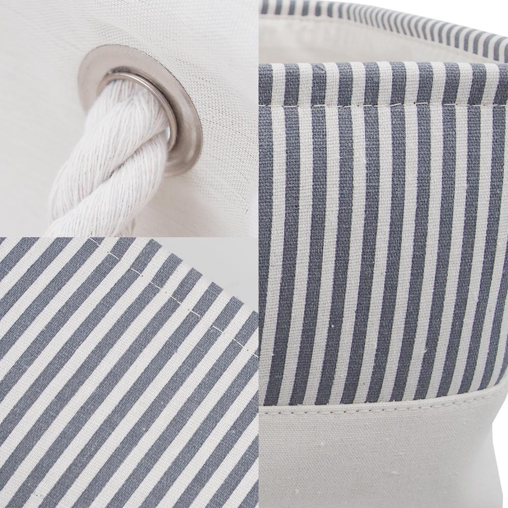 Stripe Fabric Storage Box with Rope Hand – Mangata