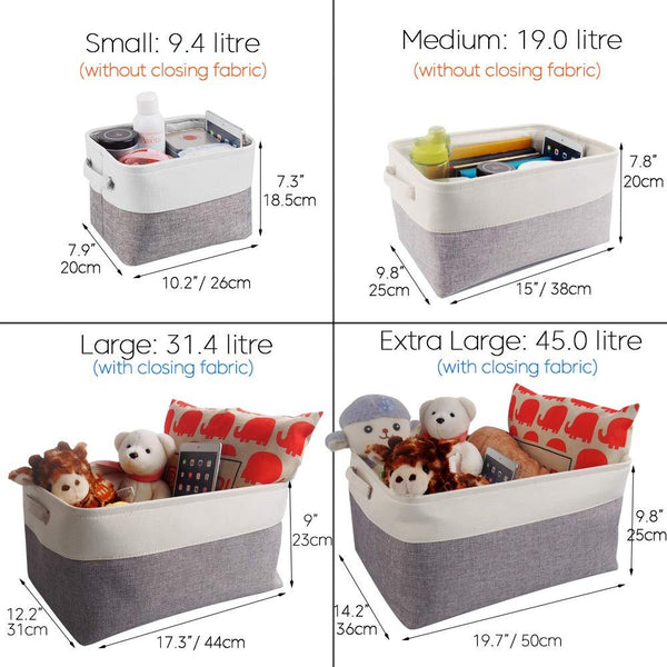 Kids Storage Boxes丨Two-Tone Toy Storage Baskets丨Wardrobe Shelving ...